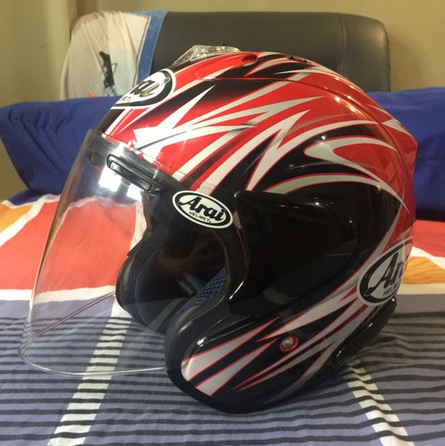 Arai Ram3 Stella Red(MHR Full Convert), Car Accessories on Carousell