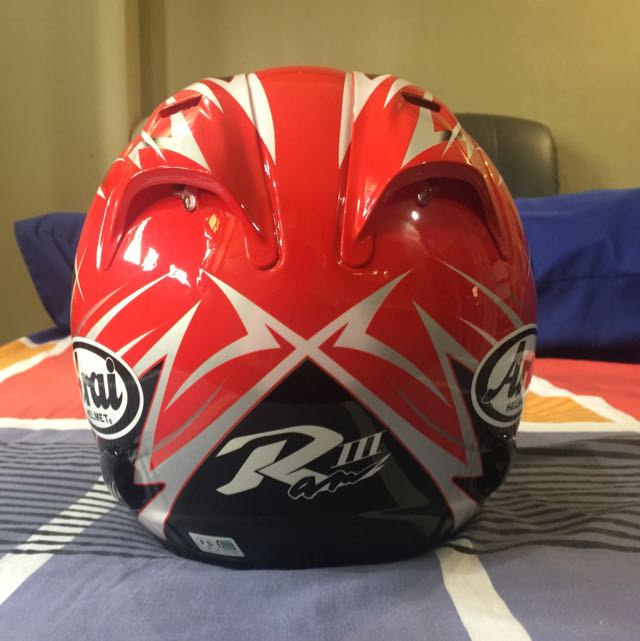Arai Ram3 Stella Red(MHR Full Convert), Car Accessories on Carousell