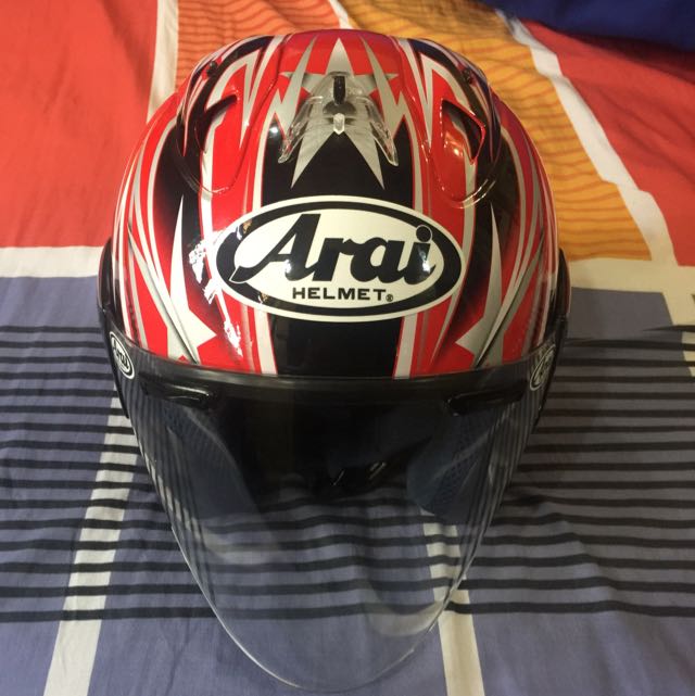 Arai Ram3 Stella Red(MHR Full Convert), Car Accessories on Carousell