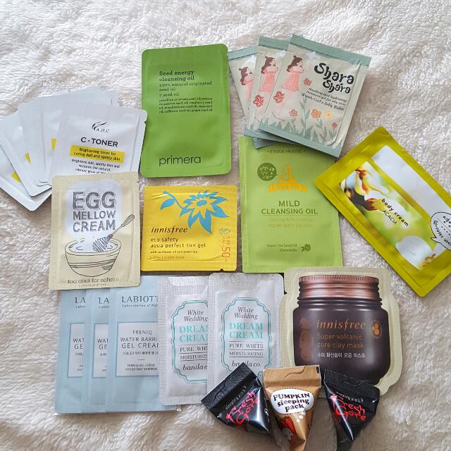Korean Skincare And Makeup Sample Sachets, Beauty & Personal Care, Bath ...