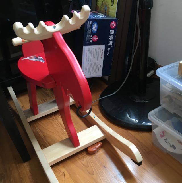 Red Ikea Rocking Moose, Babies & Kids, Baby Nursery & Kids Furniture ...
