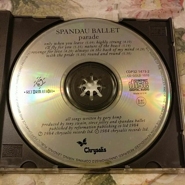 Rare Pop CD - Spandau Ballet Parade. 1984, Made In UK, Hobbies & Toys ...