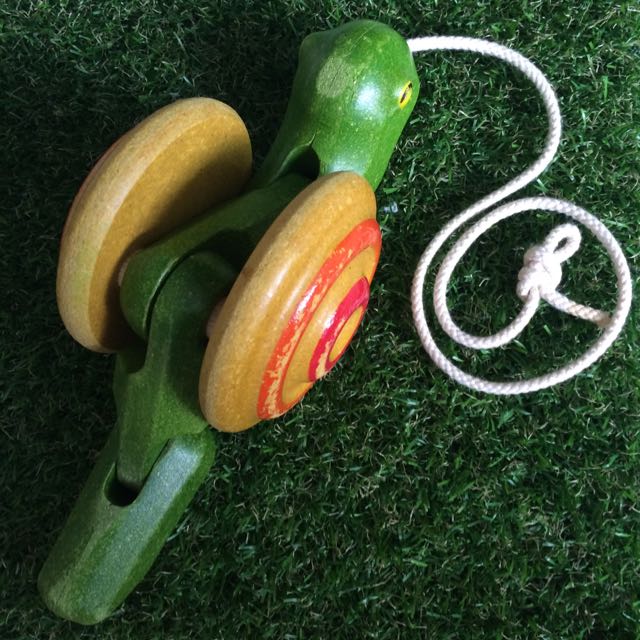 Plan Toys Wooden Pull Along Snail, Hobbies & Toys, Toys & Games on ...