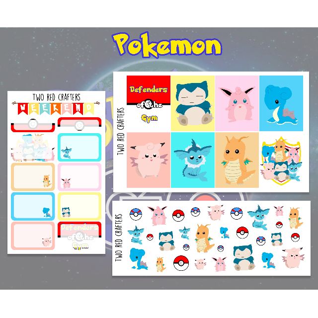 Pokemon Go: Defenders of the Gym (Kawaii/Cute style) || Planner Sticker ...
