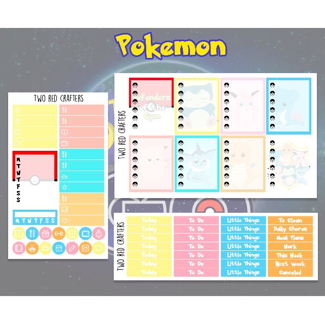 Pokemon Go: Defenders of the Gym (Kawaii/Cute style) || Planner Sticker ...