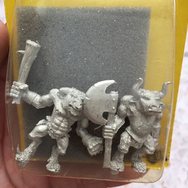 Warhammer Miniatures Troll & Minotaurs Lot (vintage Games Workshop ...