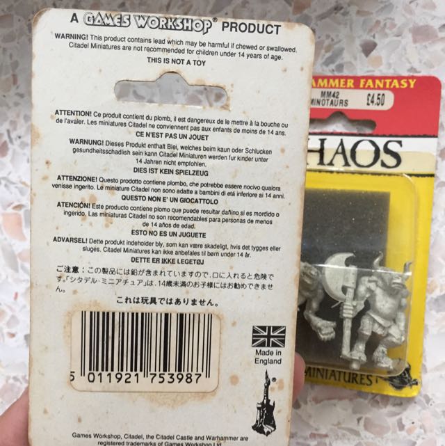 Warhammer Miniatures Troll & Minotaurs Lot (vintage Games Workshop ...