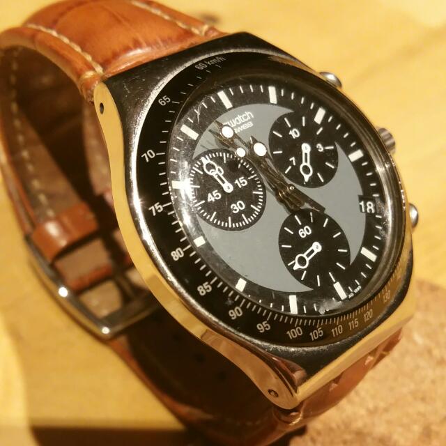 Swatch irony chronograph YCS410GX Windfall Wrist Watch Men Chrono ...