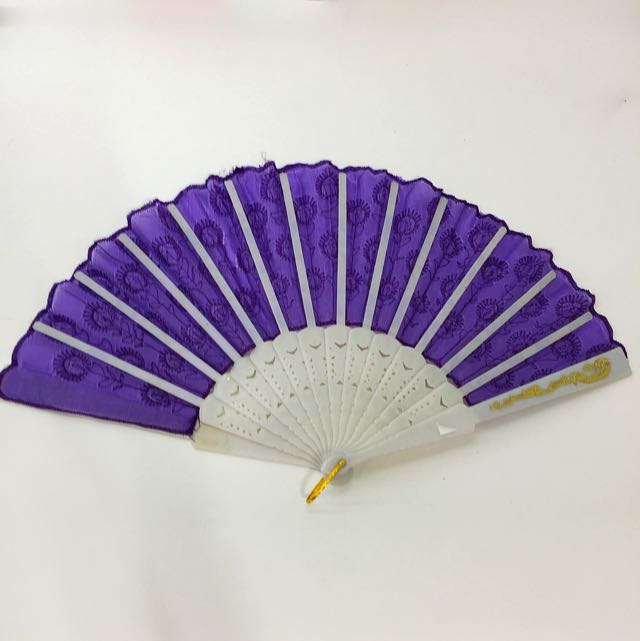 Translucent Purple Traditional Malay Hand Fan, Women's Fashion, Watches ...