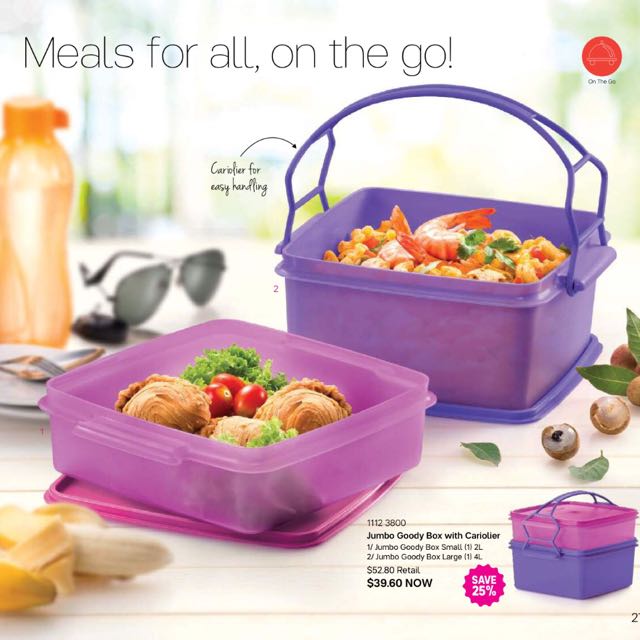 Tupperware Jumbo Goody Box With Cariolier, TV & Home Appliances ...