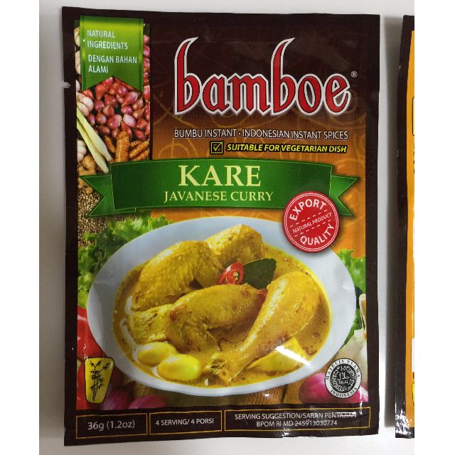 Indonesian Traditional Javanese Curry 3 Packs Instant Spices by Bamboe ...