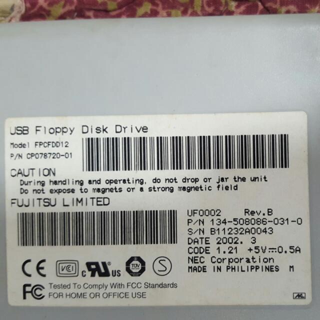 Fujitsu External Floppy Drive, Computers & Tech, Parts & Accessories ...
