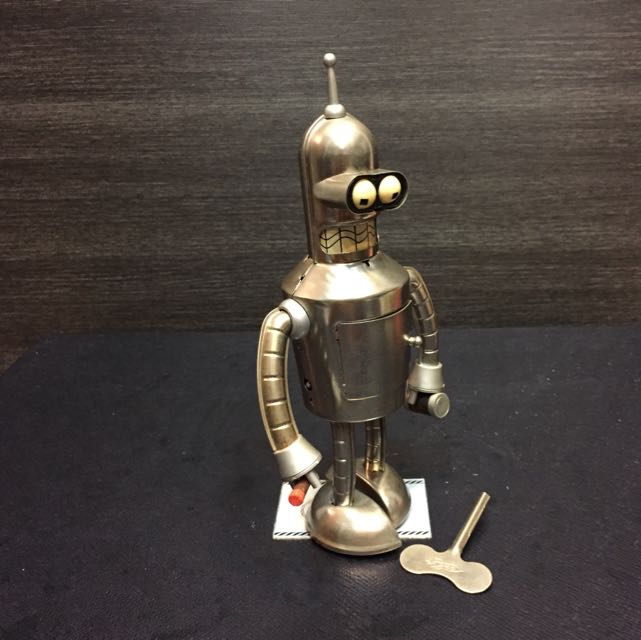 Futurama Bright N Shiny Bender Wind Up Tin Toy Robot, Hobbies & Toys ...