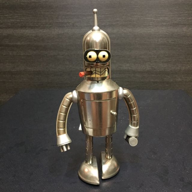 Futurama Bright N Shiny Bender Wind Up Tin Toy Robot, Hobbies & Toys ...