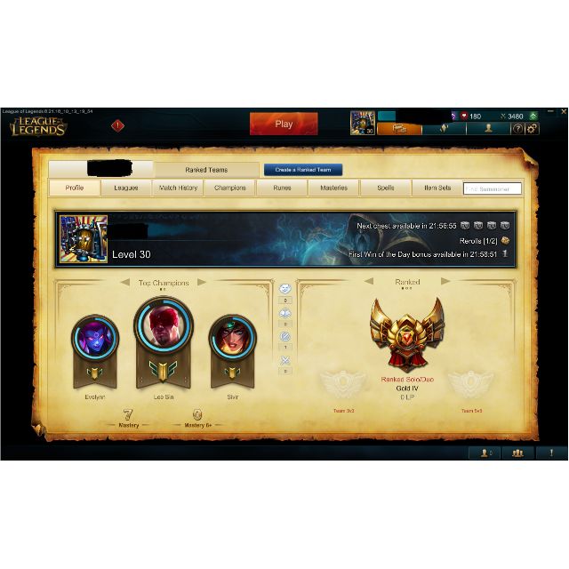 League of legends GOLD 4 Account, Video Gaming, Gaming Accessories ...