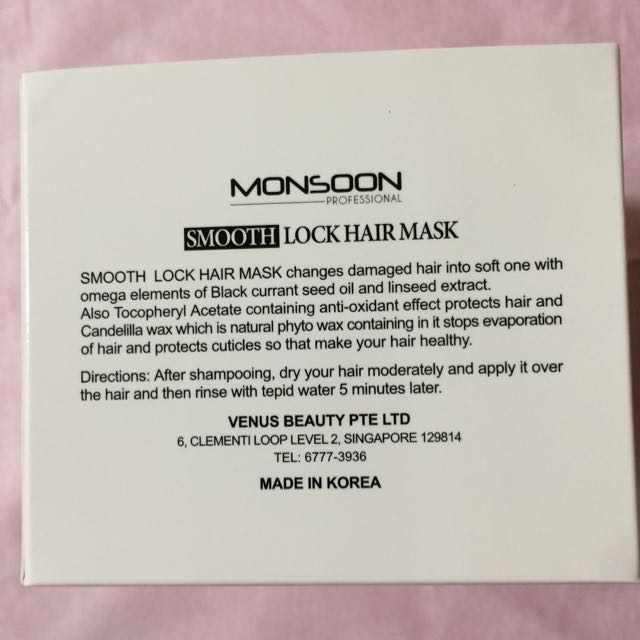 Monsoon Professional Smooth Lock Hair Mask, Beauty & Personal Care, Hair on Carousell