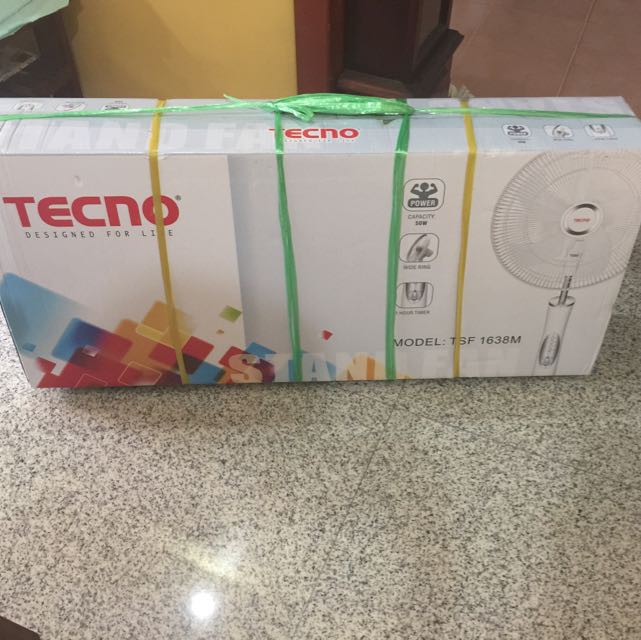 Tecno 16"Stand Fan., Furniture & Home Living, Lighting & Fans, Fans on ...