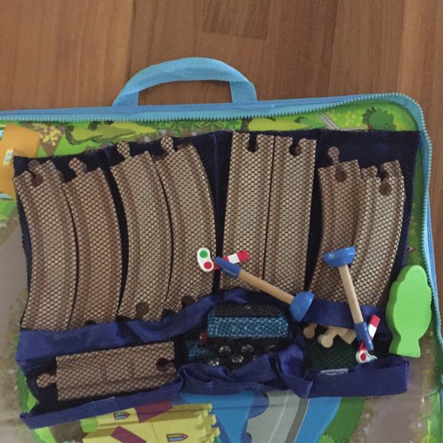 ELC Wooden World - Portable Wooden Train Set, Hobbies & Toys, Toys ...