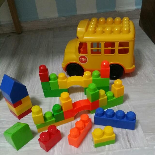 Mega Blocks Toy Bus, Hobbies & Toys, Toys & Games on Carousell