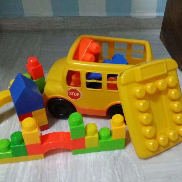 Mega Blocks Toy Bus, Hobbies & Toys, Toys & Games on Carousell