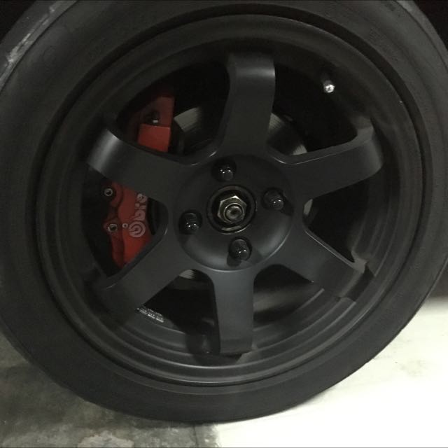 te37 concave matt black 15 inch 4x100 for sale. $250 . swap with any ...