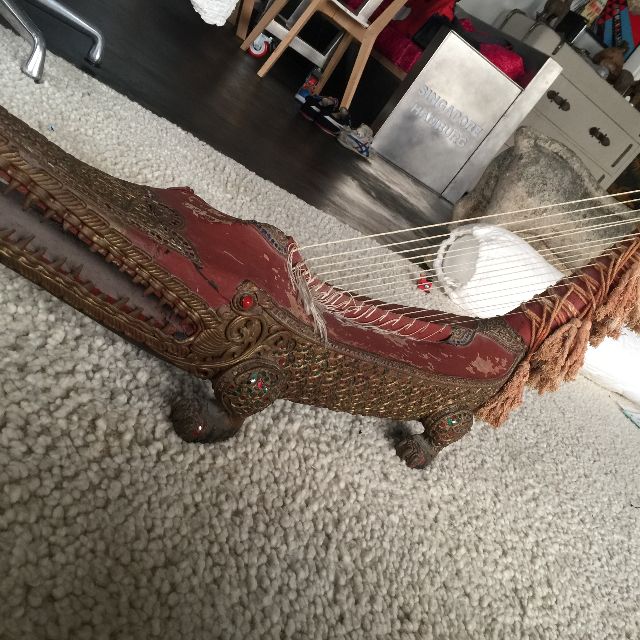 Antique Decorative Crocodile Harp, Hobbies & Toys, Memorabilia ...