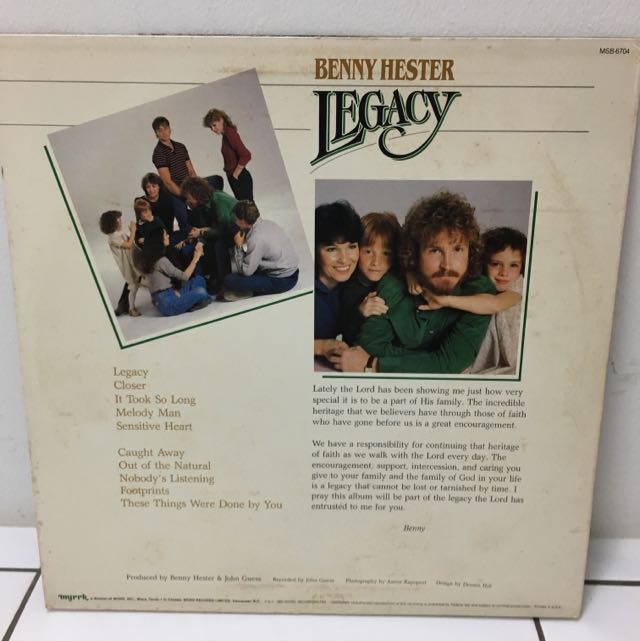 Benny Hester Legacy Vinyl Record vintage collection, Hobbies & Toys ...