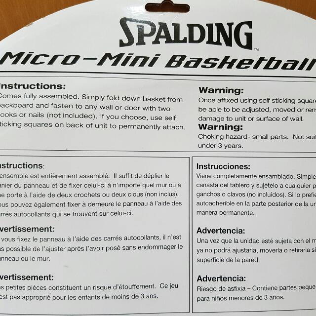 Spalding Micro-Mini Basketball Set, Furniture & Home Living, Home Decor ...