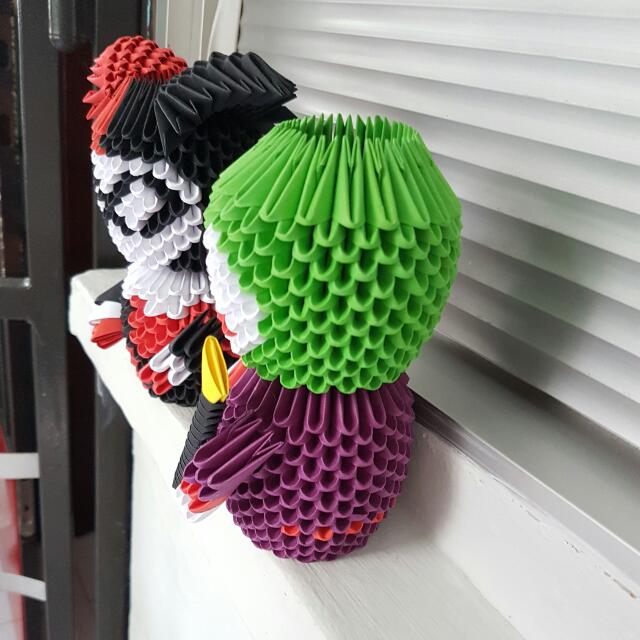 3D handmade origami (Joker) , Hobbies & Toys, Stationery & Craft ...