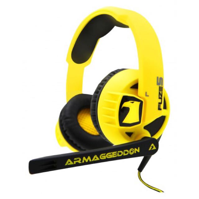 Armageddon Fuse 5 Gaming Headset (Yellow), Audio, Headphones & Headsets ...