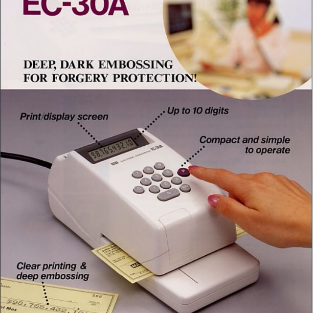 Max Electronic Check/Cheque Writer EC-30A, Computers & Tech, Office ...