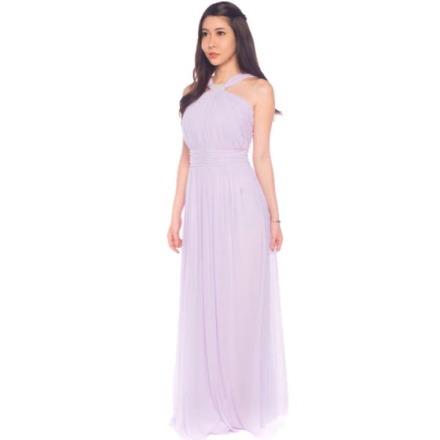 Ada Faith Grecian Maxi Prom Dress Gown In Lilac, Women's Fashion ...