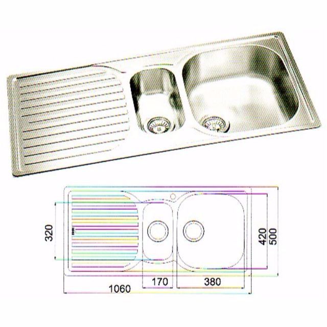 FRANKE PFX 651 STAINLESS STEEL SILKSHEEN SINK (LHD/RHD) c/w ORIGINAL ...