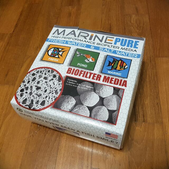 MarinePure Spheres Bio-Filter Media (1 Gallon), Pet Supplies, Homes ...