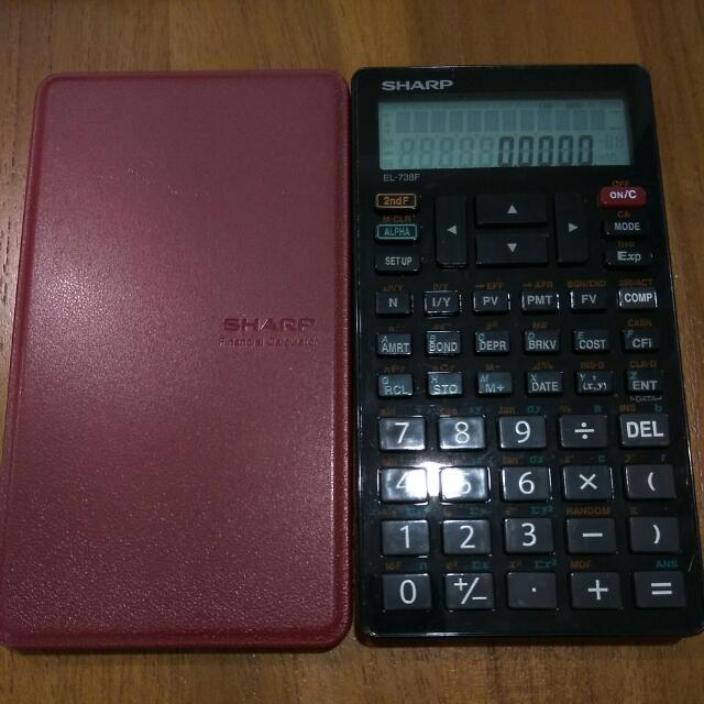 Selling Preloved Sharp Financial Calculator EL-738F on Carousell
