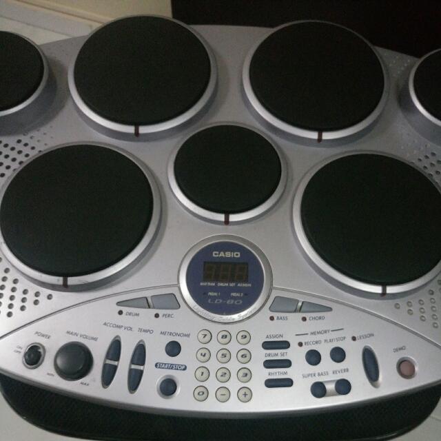 Casio LD-80 Touch Sensitive Portable Digital Drums, Hobbies & Toys ...