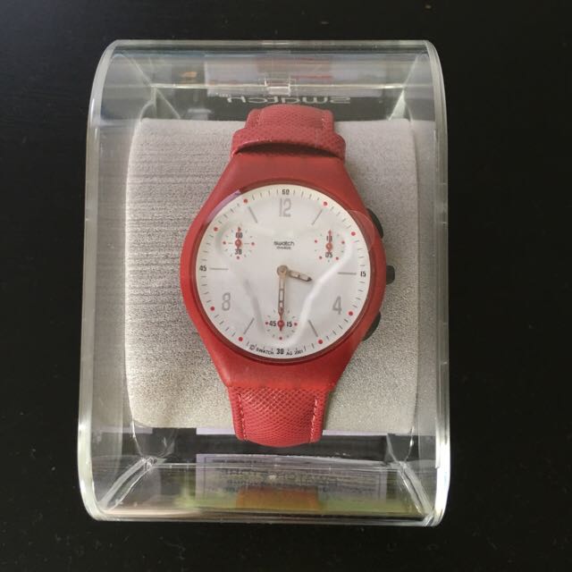 Lady's Swatch (red), Women's Fashion, Watches & Accessories, Watches on ...
