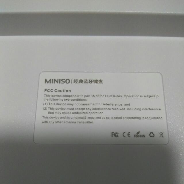 Miniso Bluetooth Wireless Keyboard, Computers & Tech, Parts ...