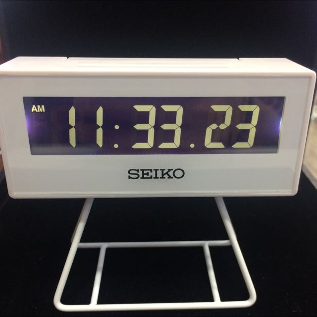 Seiko Countdown Style Sports Mini Timing Alarm Clock QHL062Y & QHL069W ...