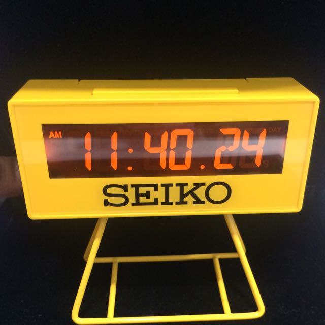 Seiko Countdown Style Sports Mini Timing Alarm Clock QHL062Y & QHL069W ...