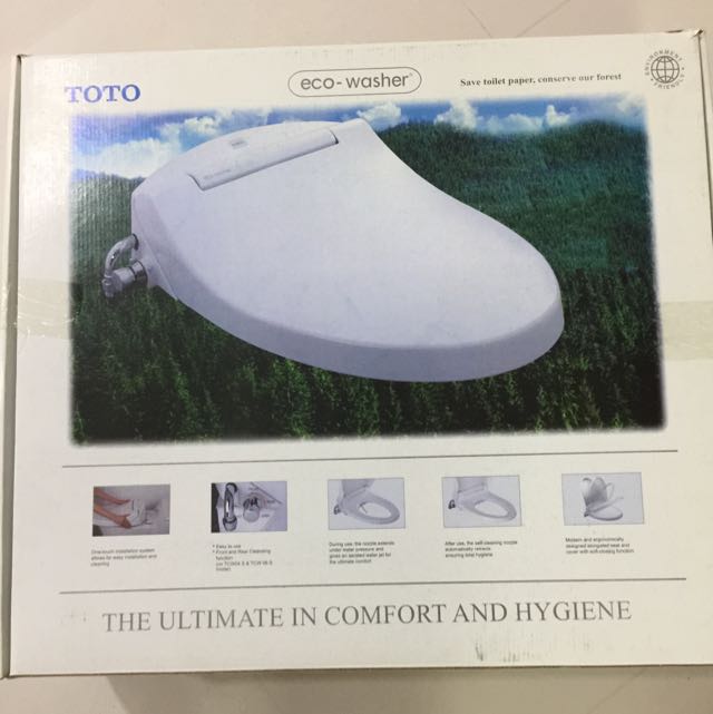 Toto Eco Wash Toilet Cover Brand New, Furniture & Home Living, Bathroom & Kitchen Fixtures on ...