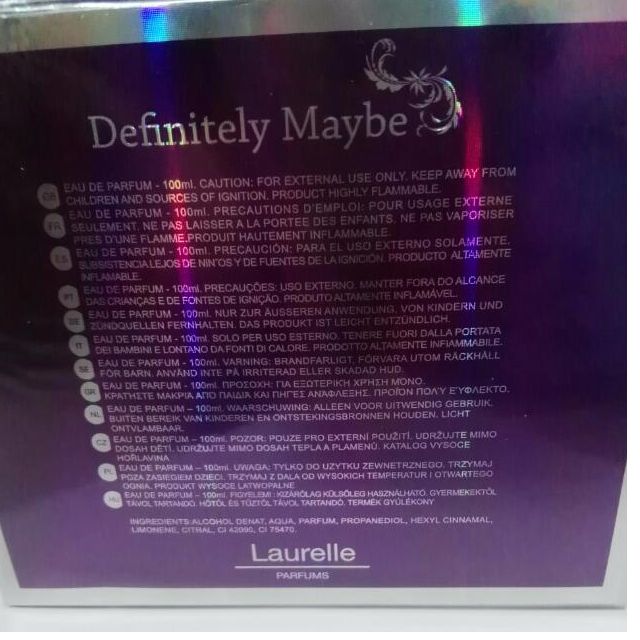 Eau De Parfum 100ML (Perfume - Definitely Maybe by Laurelle London ...