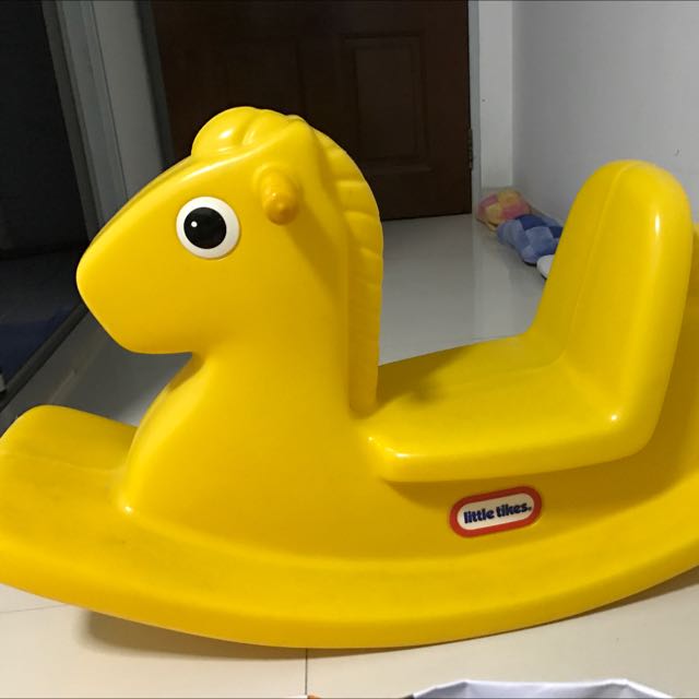 Little Tikes Yellow Rocking Horse, Babies & Kids, Baby Nursery & Kids ...