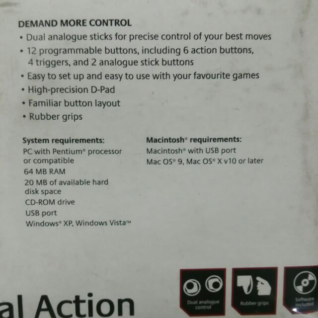 Logitech Dual Analogue Controller (Dual Action) (Used Once Only), Video ...