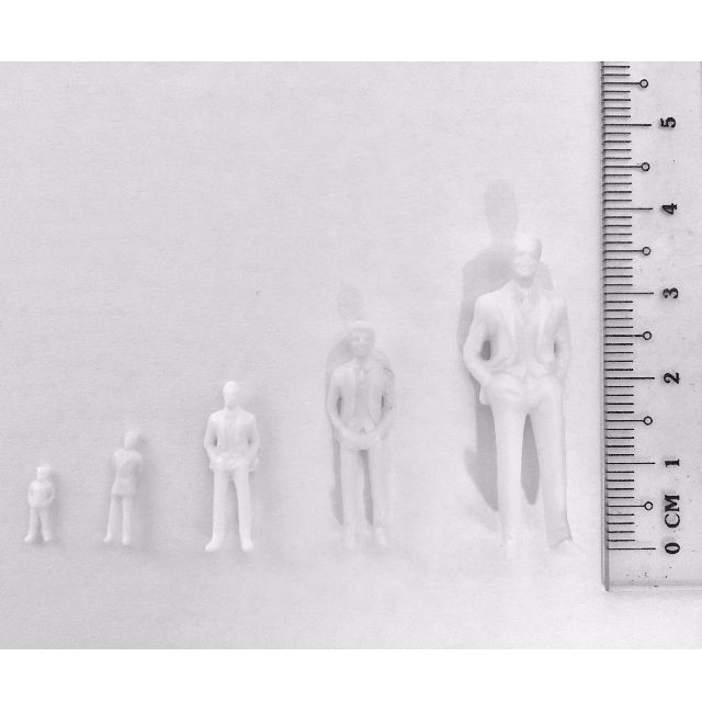 Scaled Human figures - 1:25, 1:50, 1:75, 1:100, 1:150 1:200, 1:300 ...