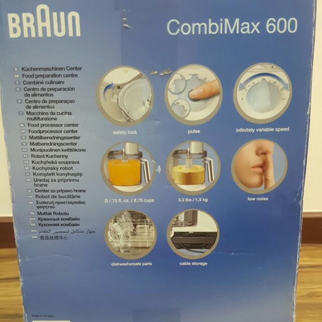 Braun CombiMax 600, TV & Home Appliances, Kitchen Appliances, Juicers ...