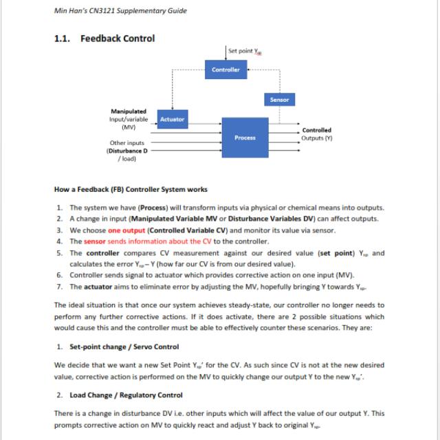 CN3121 Complete Study Guide (NUS Chem Eng), Hobbies & Toys, Books & Magazines, Textbooks on ...