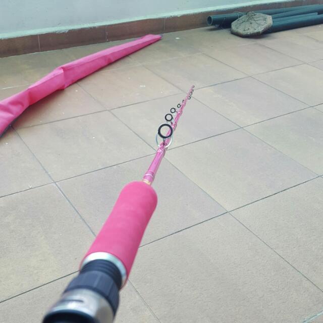 Pink Sabre Game PE1-3 Jigging Rod, Sports Equipment, Fishing on Carousell