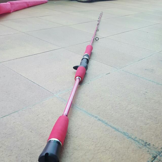 Pink Sabre Game PE1-3 Jigging Rod, Sports Equipment, Fishing on Carousell