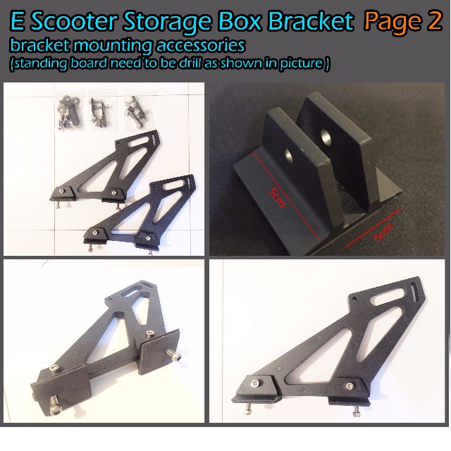 Electric Scooter Storage Box Bracket Mount # not nanuk, Sports ...